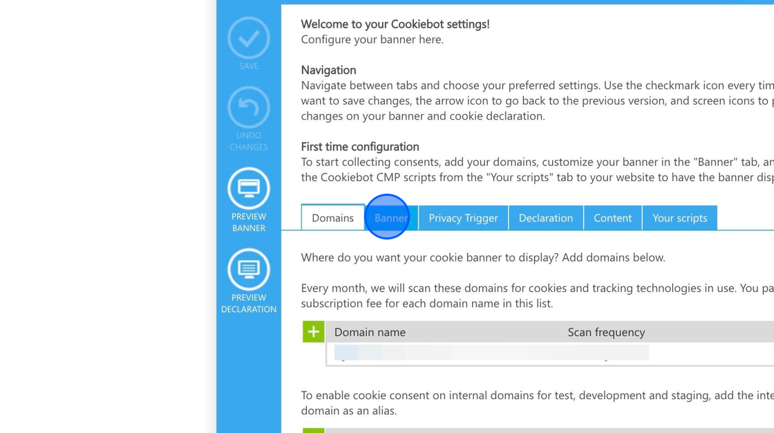How to switch the Cookiebot banner design to "Overlay"